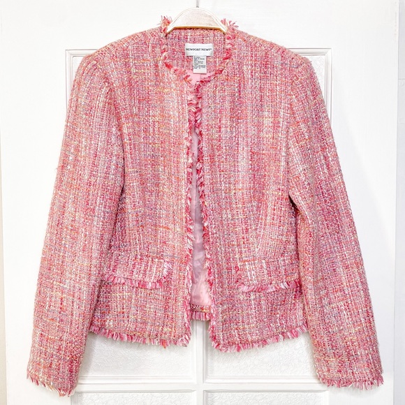 Newport News | Jackets & Coats | Newport News Vintage Hot Pink Tweed ...